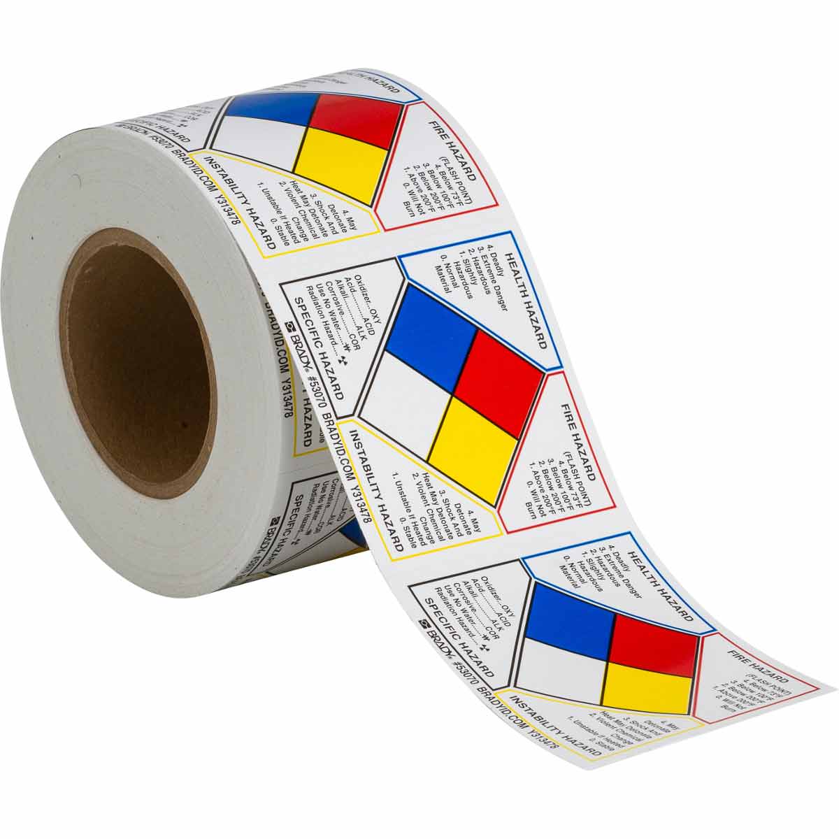 Write-on NFPA Diamond Labels, 4" H x 4" W x 0.004" D – Taylor Visuals