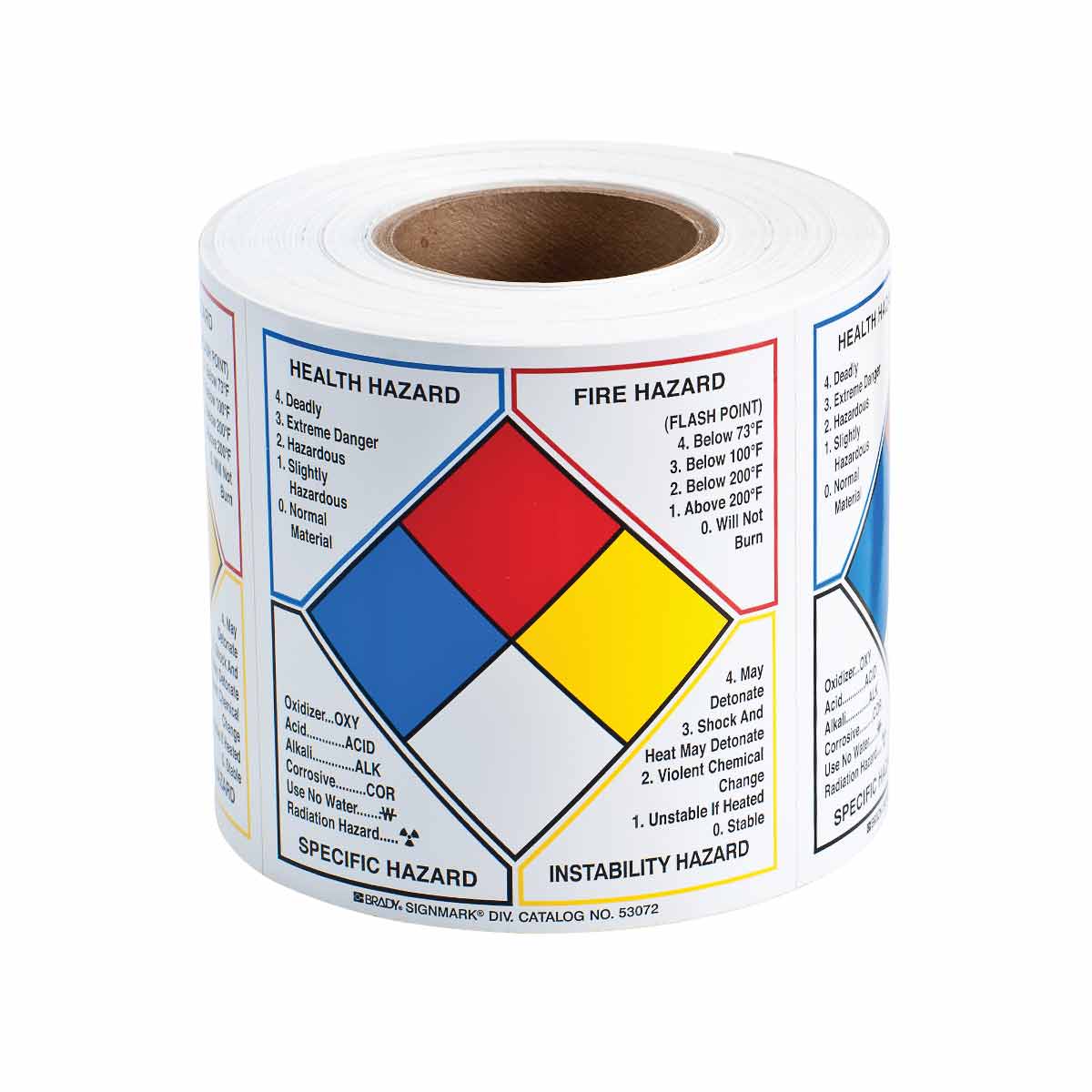Write-on NFPA Diamond Labels, 6" H x 6" W x 0.004" D – Taylor Visuals