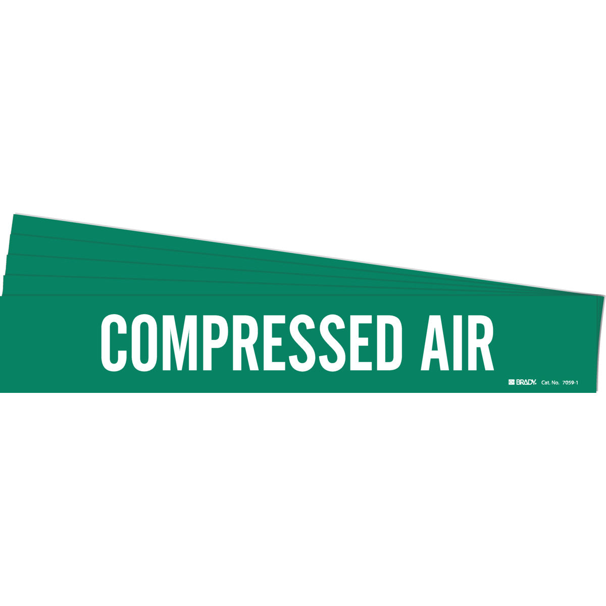 COMPRESSED AIR Pipe Marker Style 1 White on Green 1 per Card, 5 PK ...