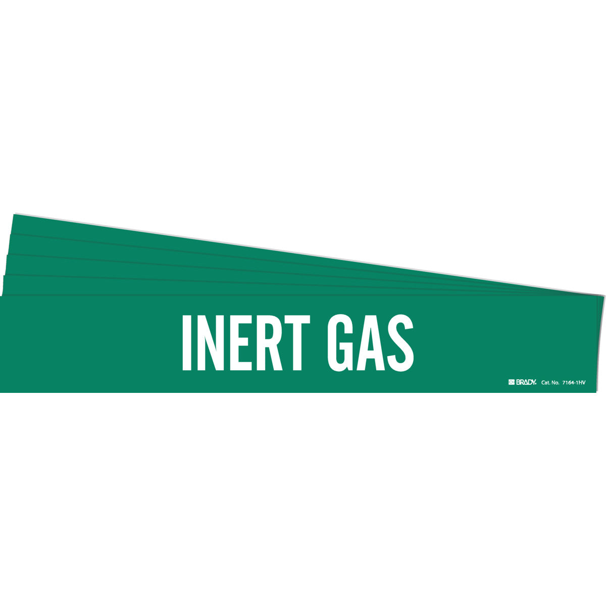 INERT GAS Pipe Marker Style 1HV White on Green 1 per Card, 5 PK ...