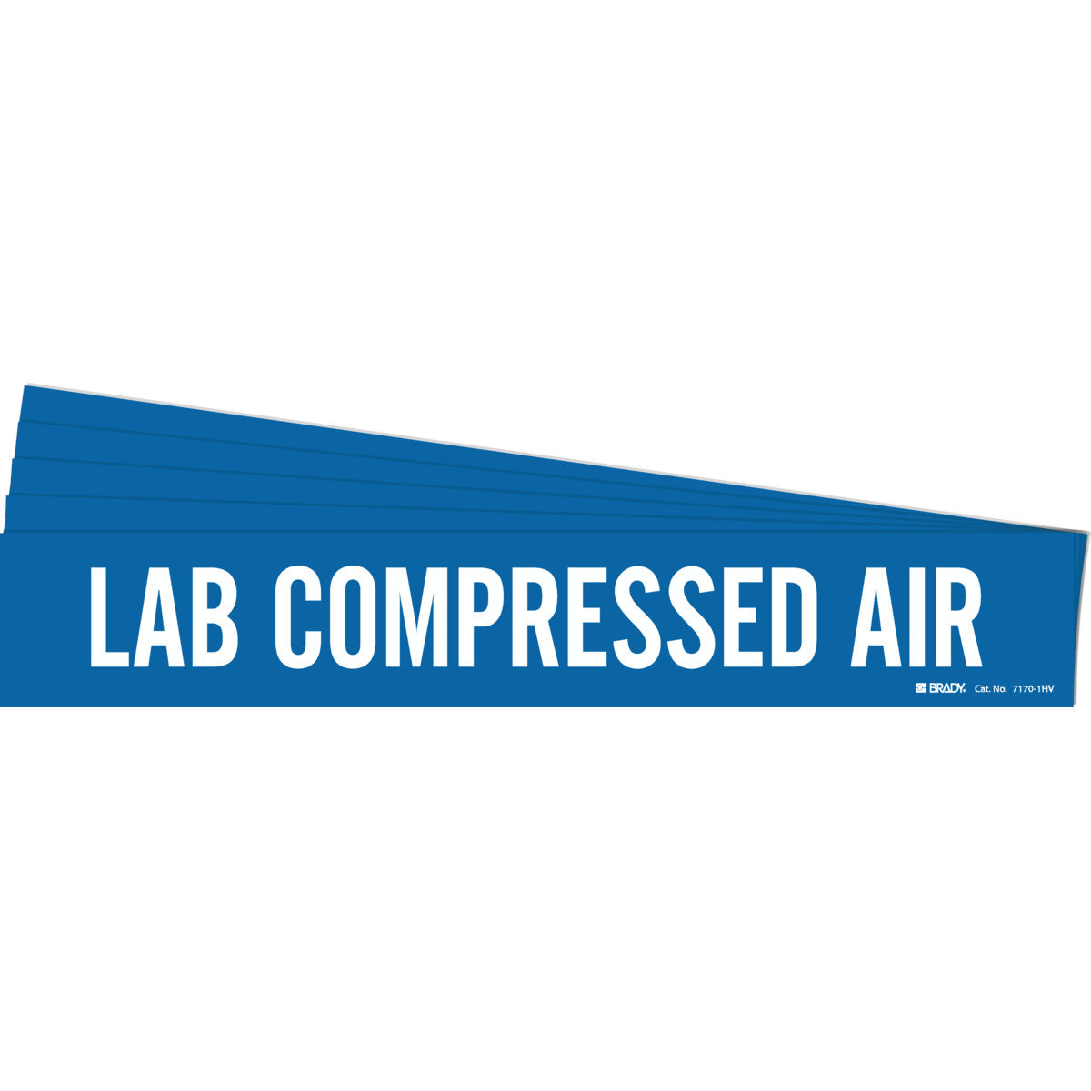LAB COMPRESSED AIR Pipe Marker Style 1HV White on Blue 1 per Card, 5 PK ...