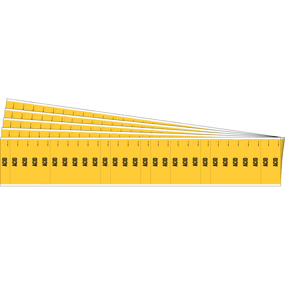 ACID Pipe Marker Style 28 Black on Yellow 28 per Card, 5 PK – Taylor ...