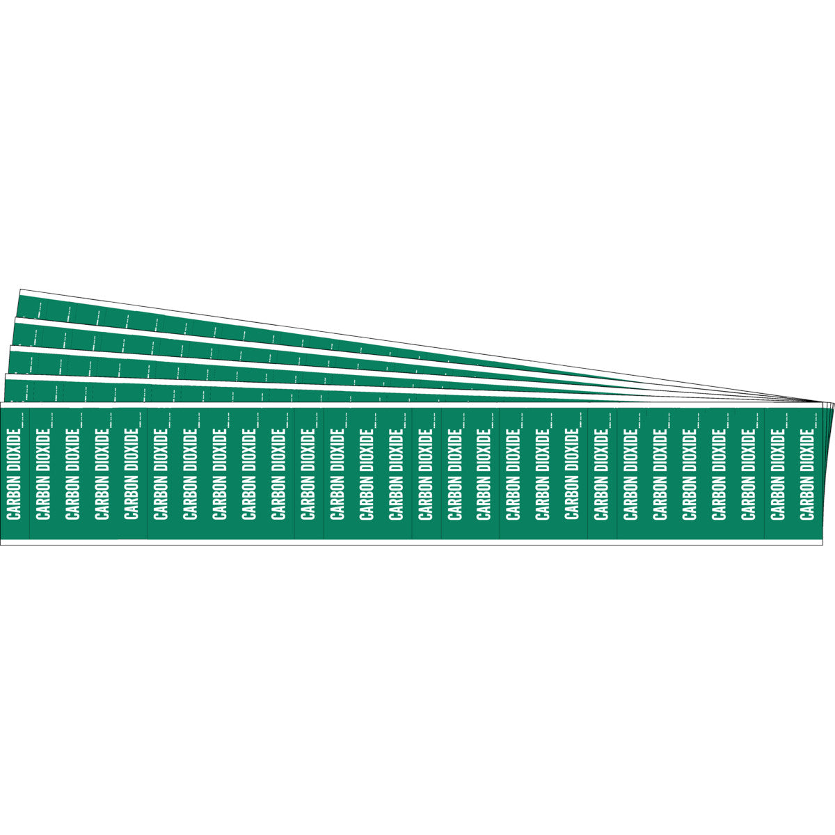 CARBON DIOXIDE Pipe Marker Style 28 White on Green 28 per Card, 5 PK ...