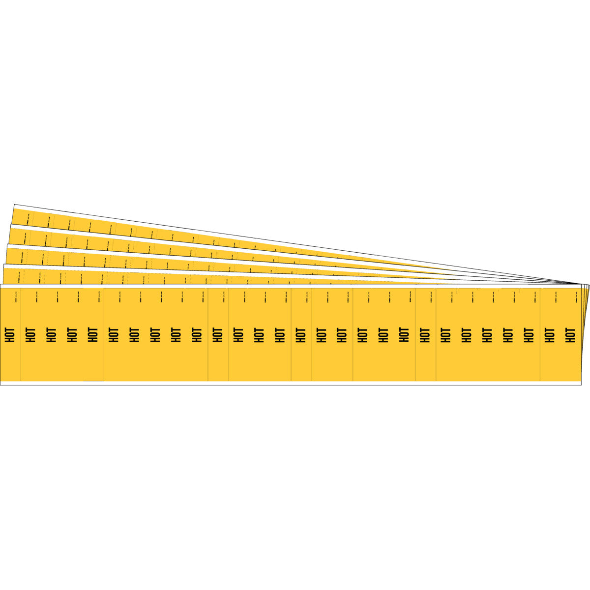 HOT Pipe Marker Style 28 Black on Yellow 28 per Card, 5 PK – Taylor Visuals